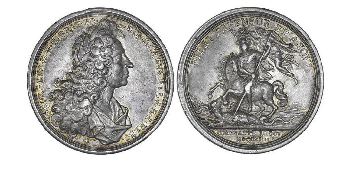 Great Britain 1714 Coronation of George Silver Medal — JustCollecting