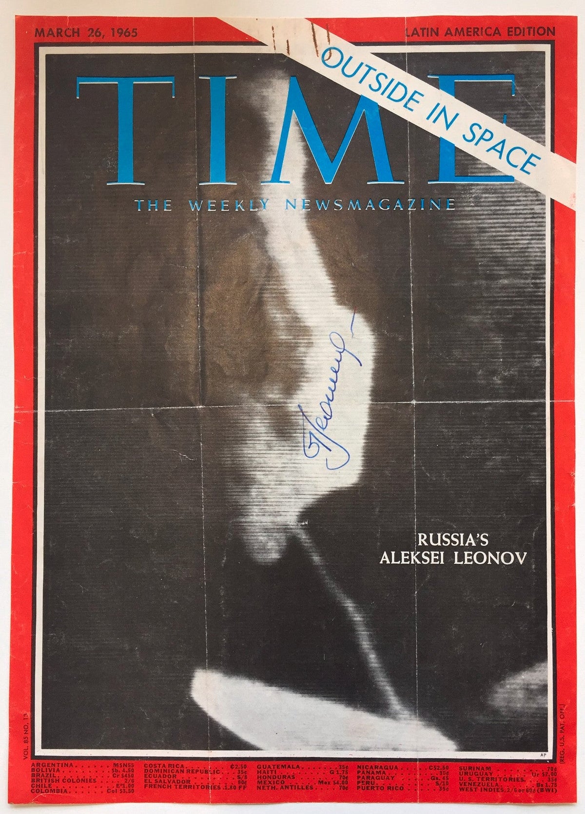 Alexei Leonov signed Time Magazine cover — JustCollecting