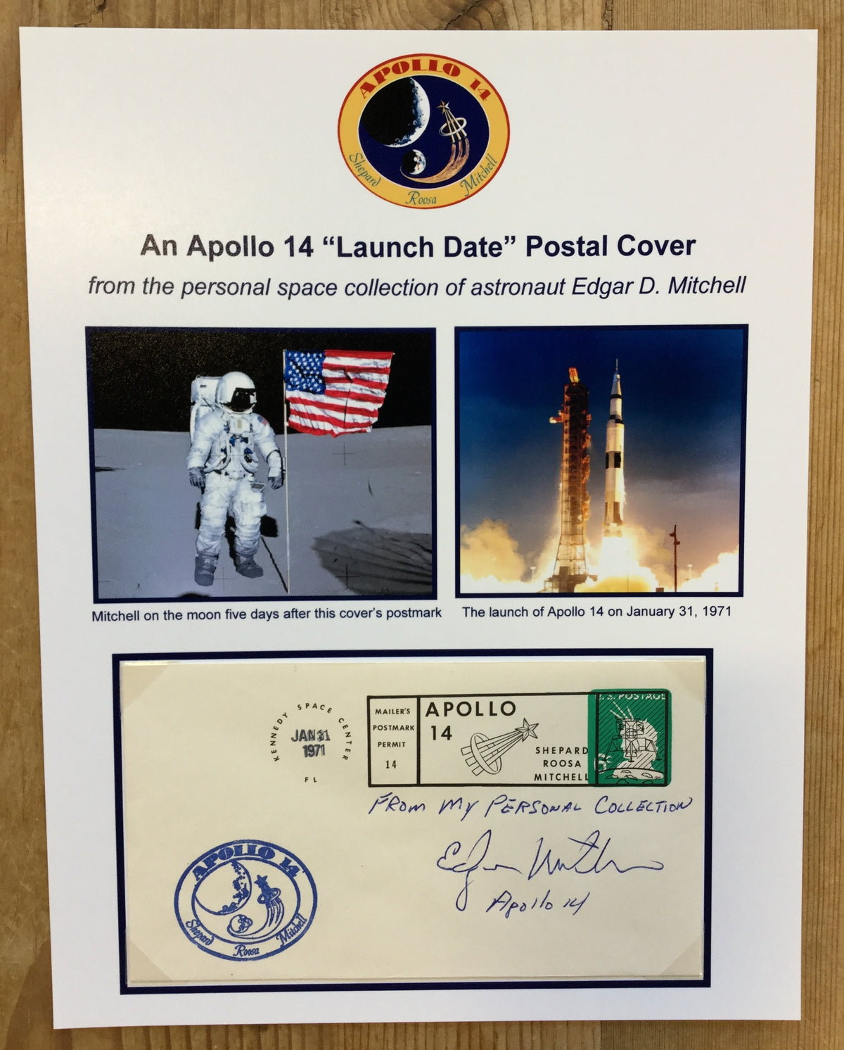 Apollo 14 Edgar Mitchell autograph — JustCollecting