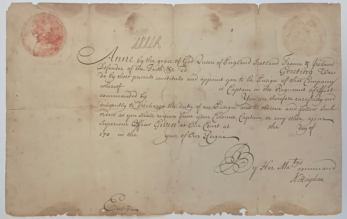 Queen Anne signed royal document — JustCollecting