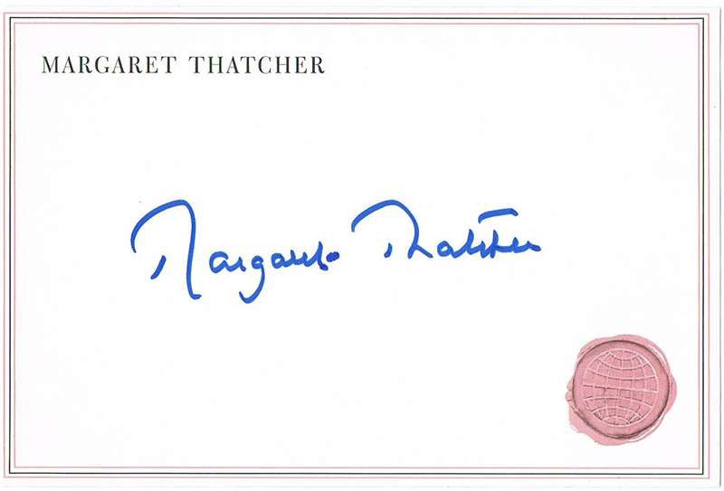 Margaret Thatcher Signature — JustCollecting