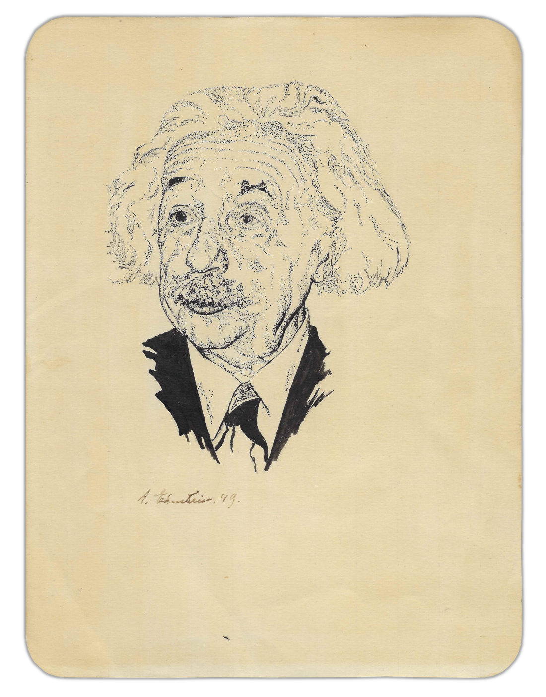 Albert Einstein signed portrait — JustCollecting