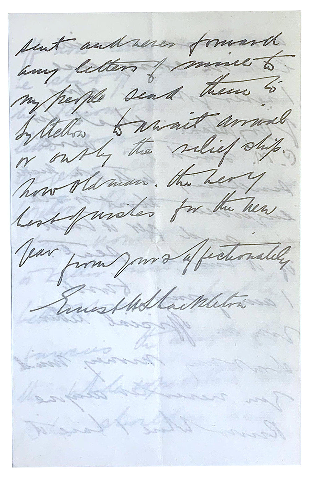 Ernest Shackleton handwritten signed letter — JustCollecting
