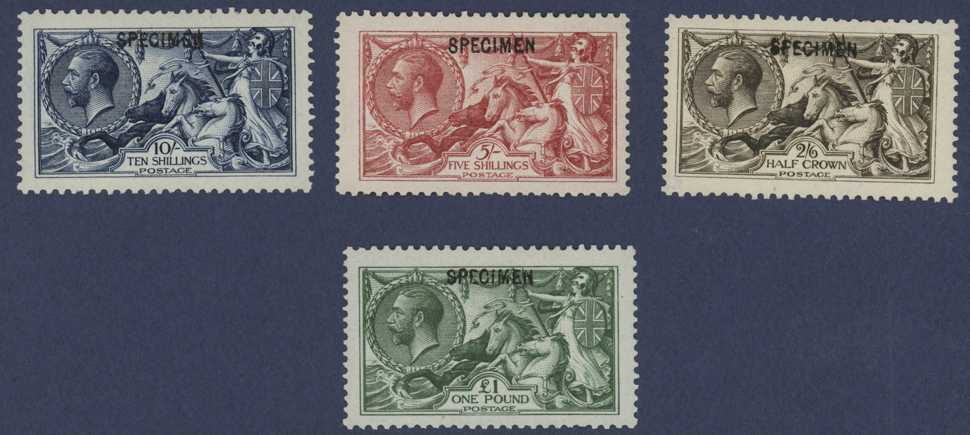 Great Britain 1913 2s6d-£1 "Seahorses", SG399/403 — JustCollecting