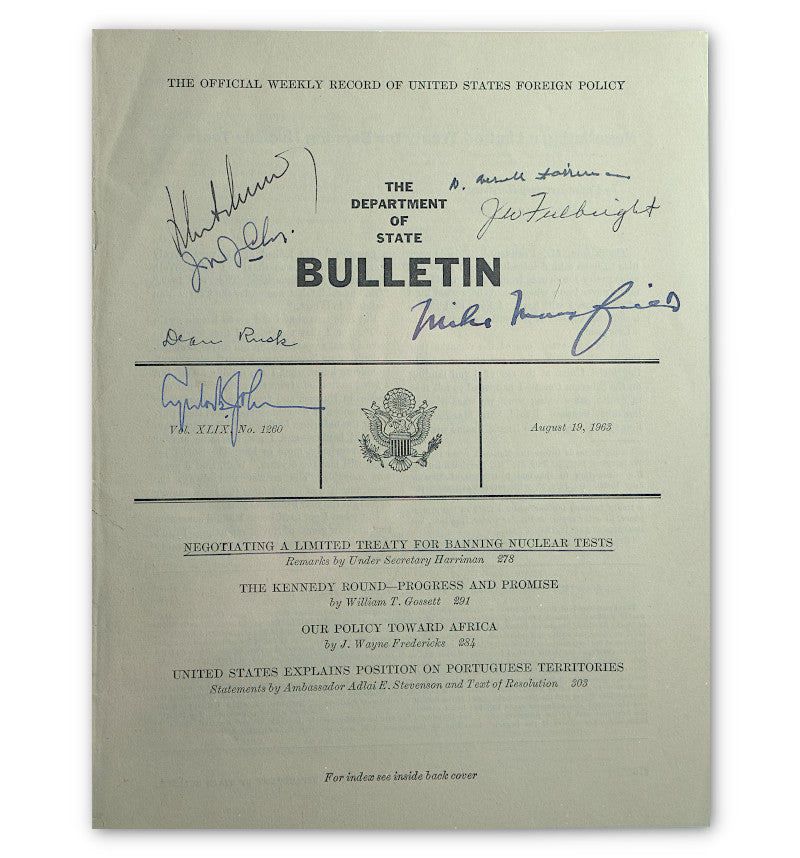 John F. Kennedy signed Nuclear Test Ban Treaty document — JustCollecting