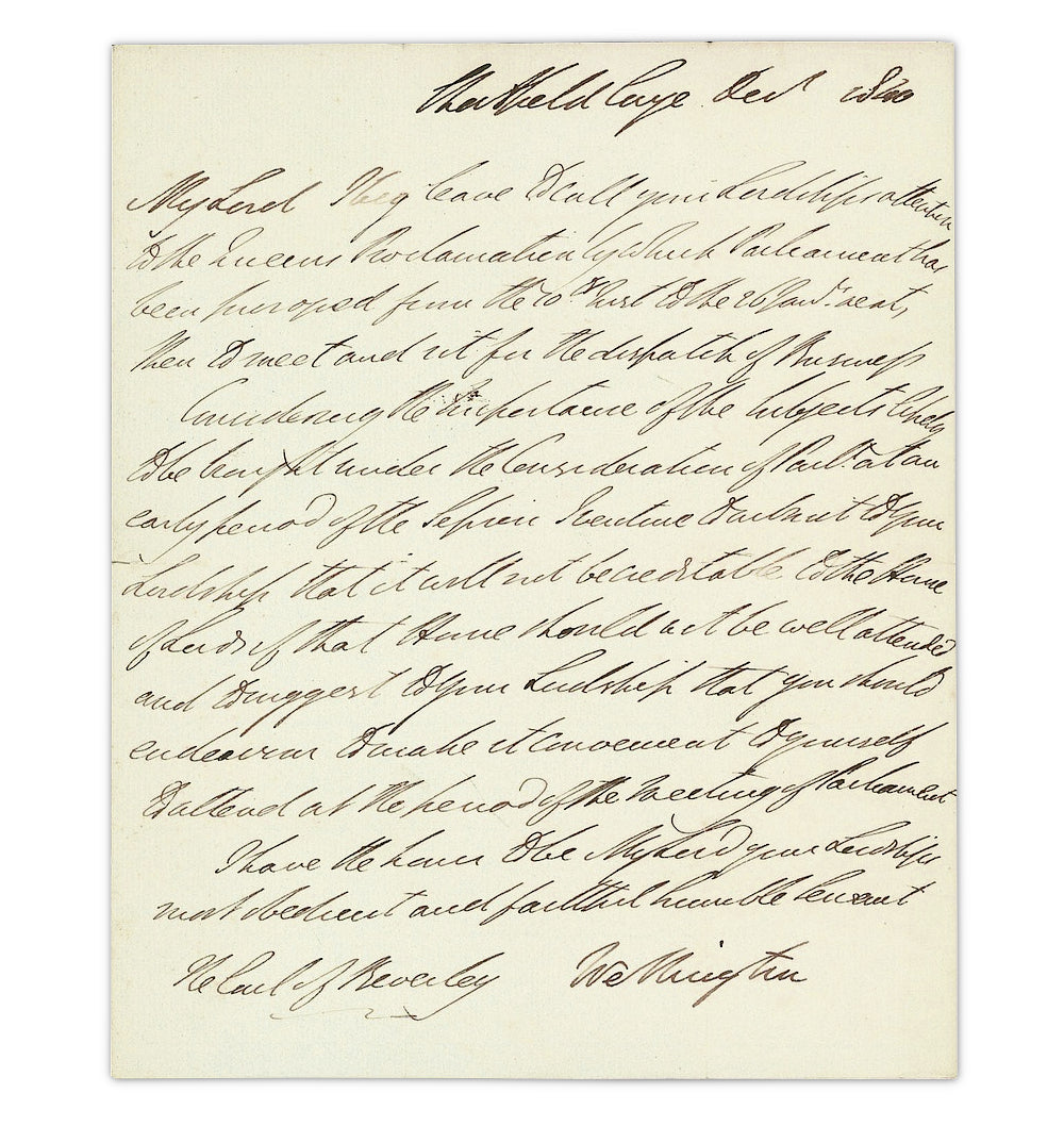 Duke of Wellington signed handwritten letter — JustCollecting