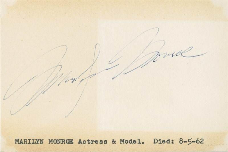 Marilyn Monroe Autograph